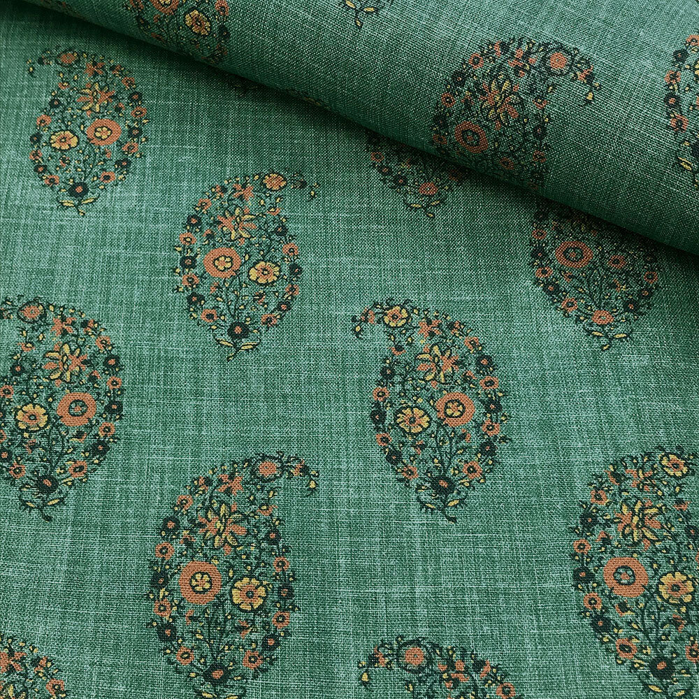 Jessamy Paisley - Teal | Ian Sanderson | Fabrics, Lampshades, Accessories