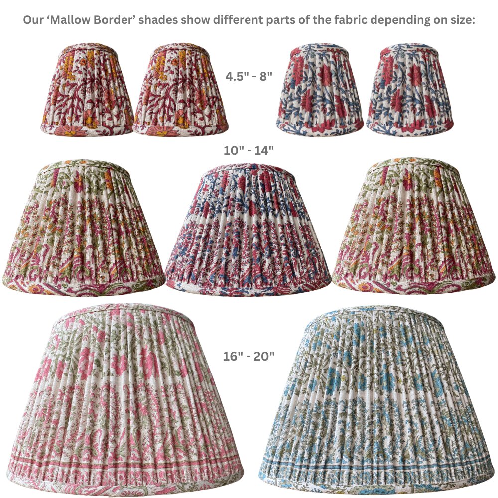 Lampshade in Mallow Border - Sea Kelp | Ian Sanderson | Fabrics ...